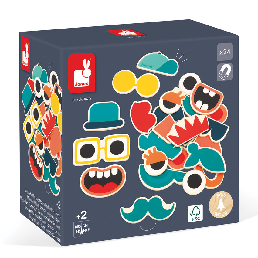 Face Magnets by Janod – CharlieHorseToys